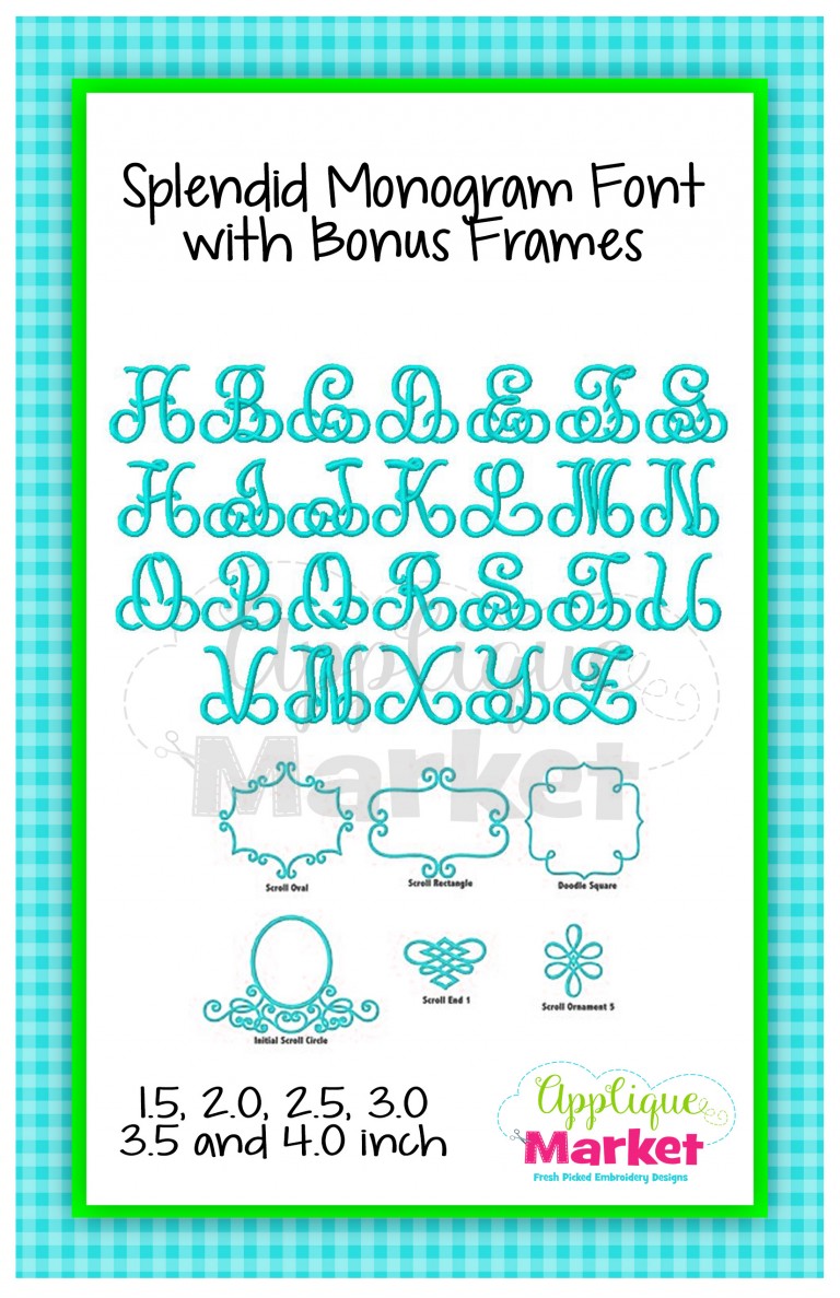 Splendid Monogram Font with Bonus Frames