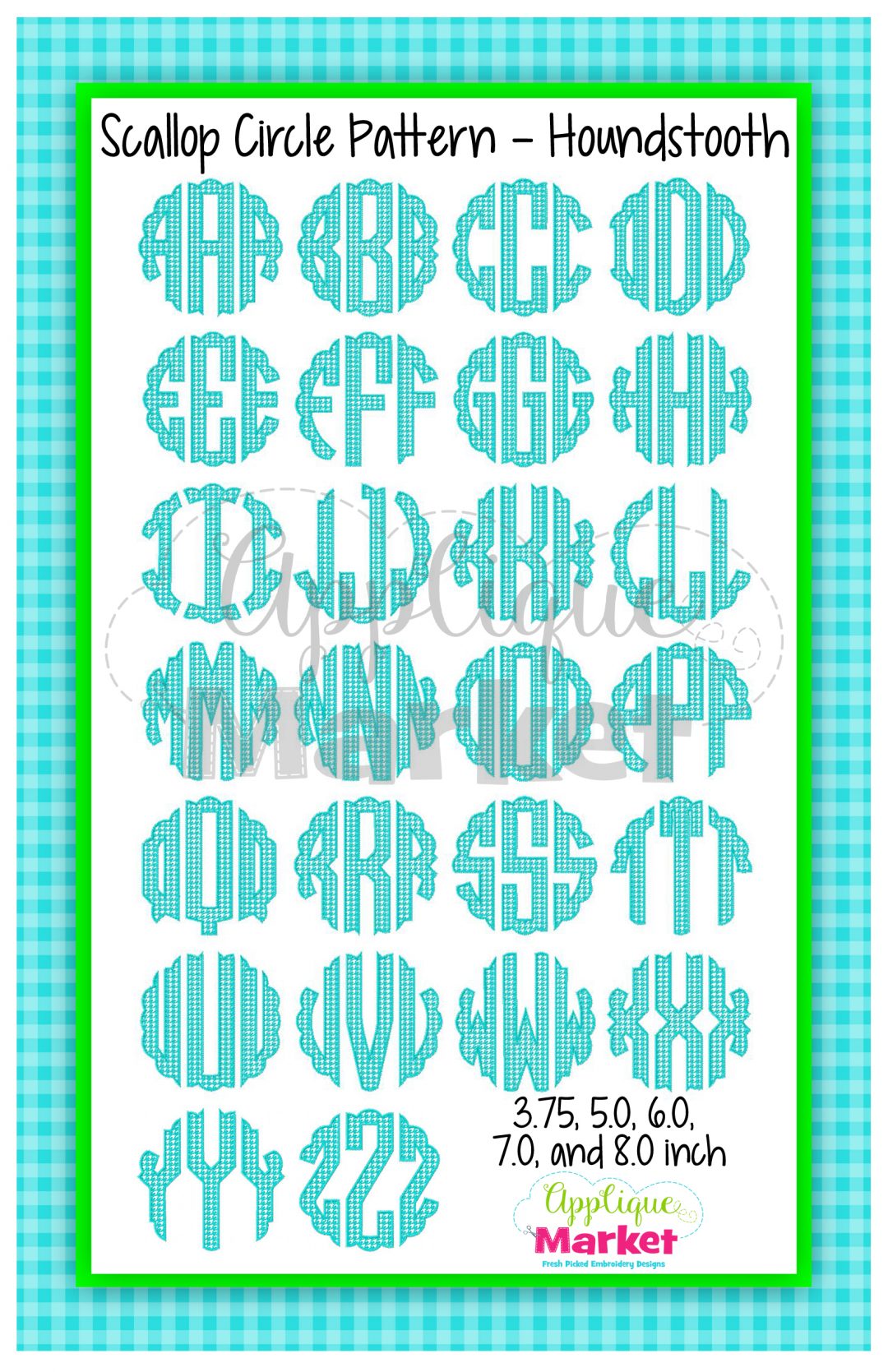 Scallop Circle Patterns-Houndstooth